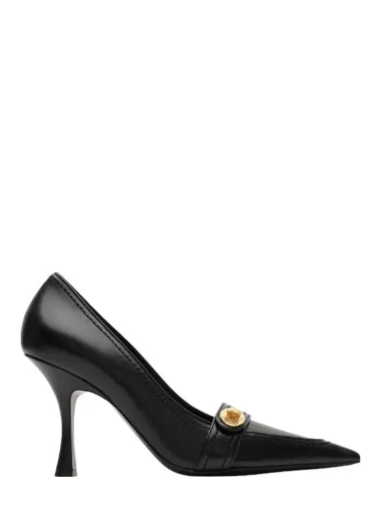 Burberry Leather Cotswolds High Pumps - Black