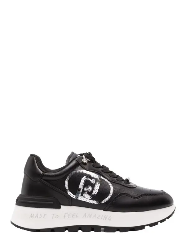 Liu Jo Logo Embellished Lace-up Sneakers - Black