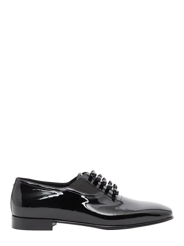Valentino Garavani Patent Leather Vlogo Formal Shoes - Black