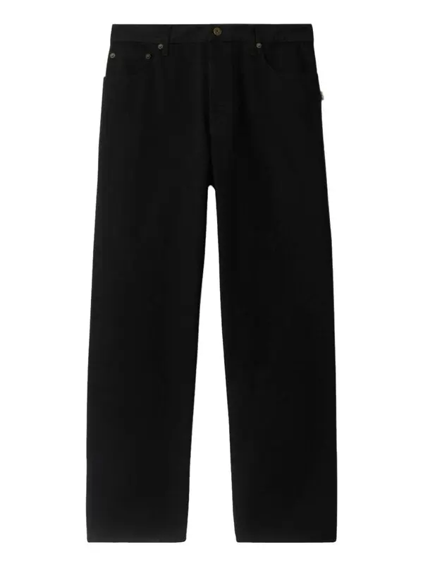 Burberry Loose Fit Wide Leg Jeans - Black