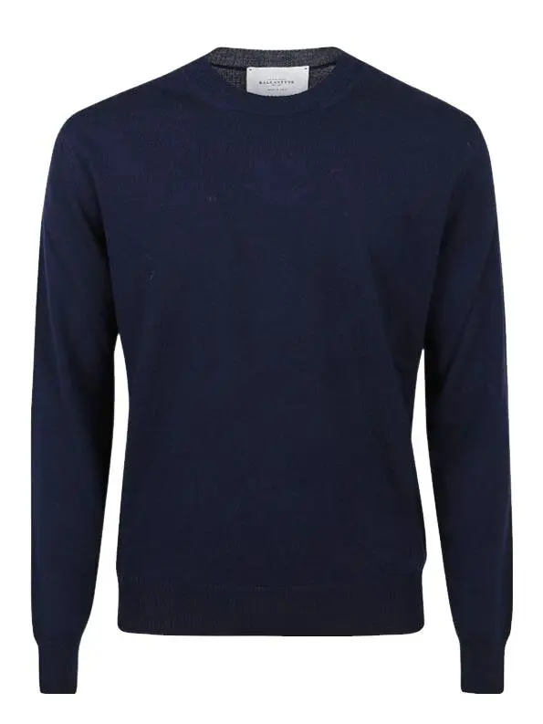 BALLANTYNE Crewneck Knitted Jumper - Navy