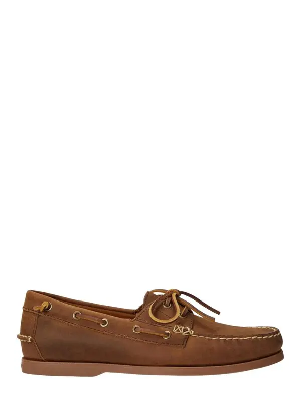 Polo Ralph Lauren Round Toe Boat Shoes - Brown