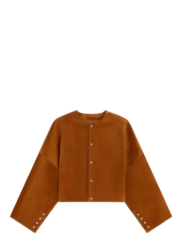 Celine Suede Cardigan Jacket - Mountain