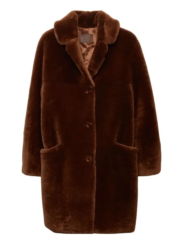 Prada Shearling Coat - Cognac
