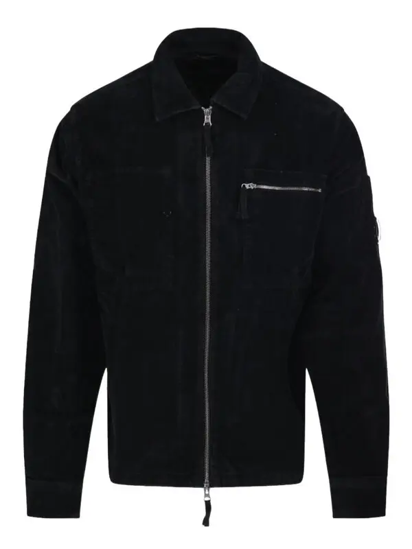 C.P. COMPANY Lens Zipped Jacket - Black