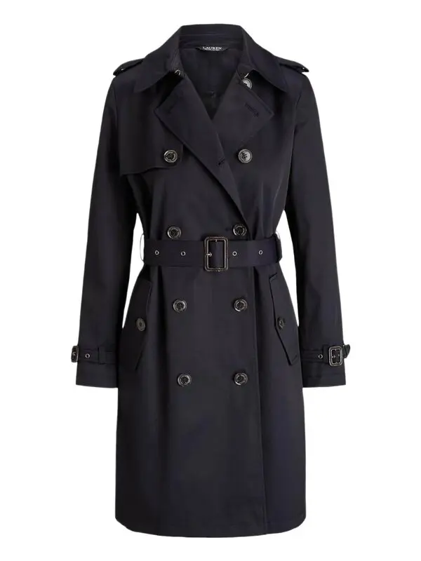 Ralph Lauren Double-breasted Belted Trench Coat - Black