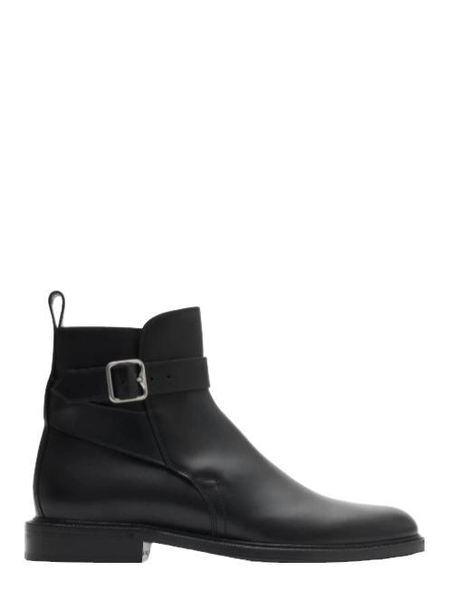 Burberry Leather Manor Jodhpur Boots - Black
