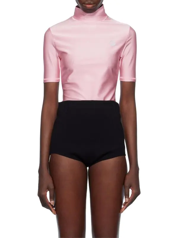 Coperni High Neck Fitted Top With C Logo - Pink