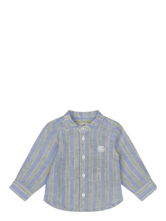 Etro Embroidered Striped Shirt - Blue