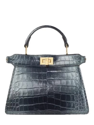 Fendi Peekaboo Iseeu Petite Glitter-effect Crocodile Bag - Blue