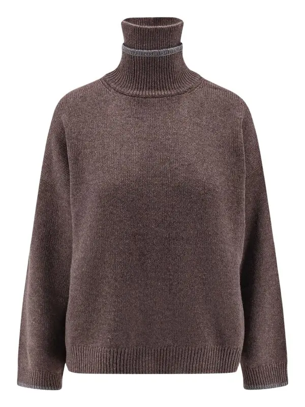 Brunello Cucinelli Turtleneck Knit Jumper - Brown