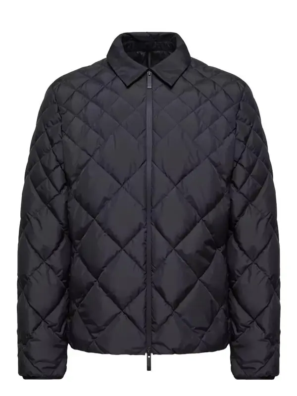 Moncler Atria Diamond-quilted Down Shirt Jacket - Black
