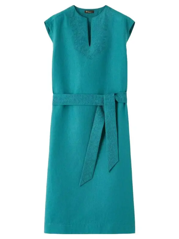 Loro Piana Anthea Embroidered Dress - Green