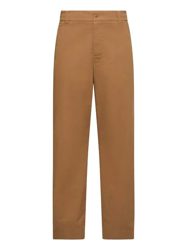 Moncler Cotton Blend Gabardine Pants - Light Brown