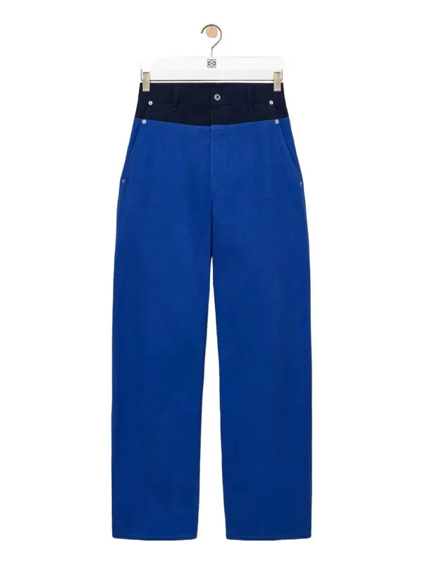 Loewe Mid-rise Straight Leg Trousers - Blue