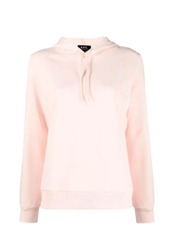 A.p.c. Embroidered Drawstring Hoodie - White