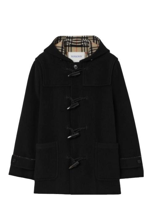 Burberry Harrogate Duffle Coat In Wool - Black