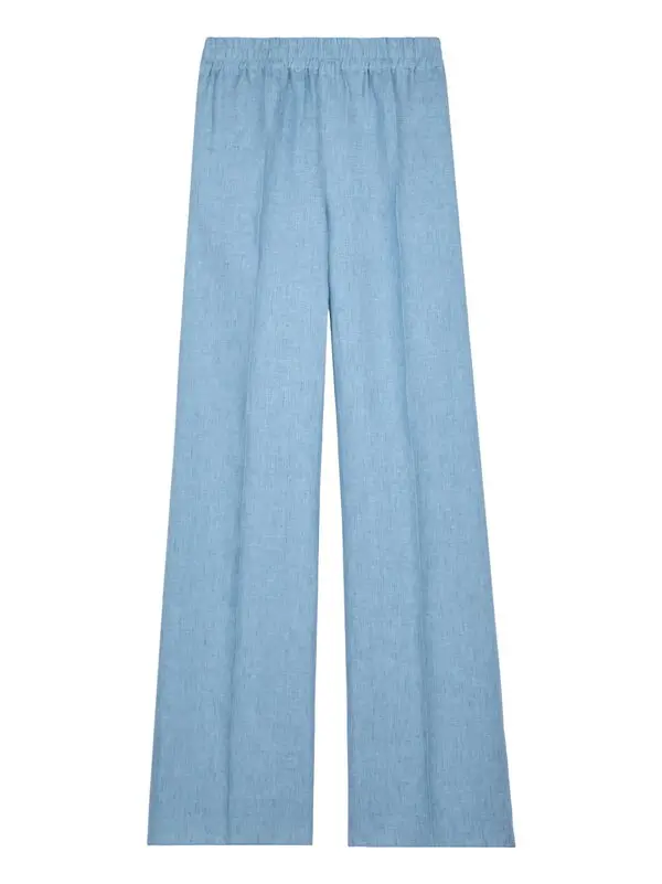 TOD'S Elasticated Wide-leg Trousers - Blue