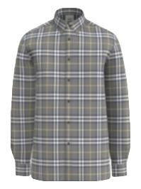 Burberry Check Long Sleeve Shirt - Gray