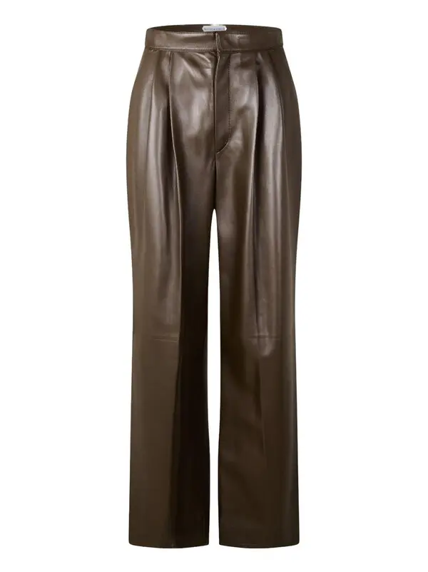 Bottega Veneta Wide-leg Faux Leather Trousers - No