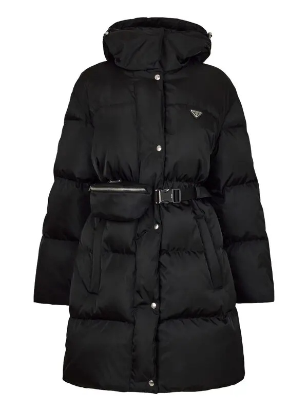 Prada Long Puff Jacket - Black