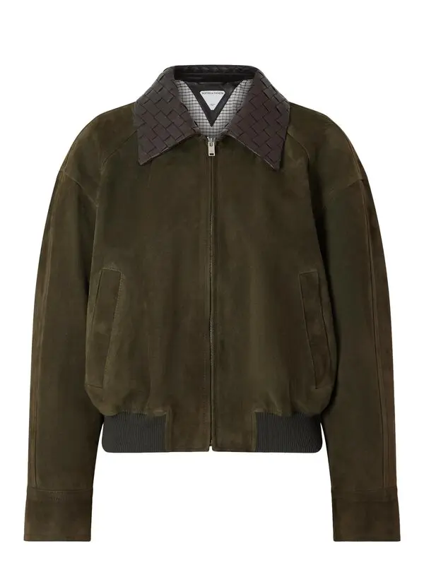 Bottega Veneta Suede Leather Blouson - Deep Moss