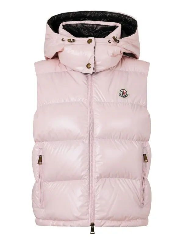 Moncler Sleeveless Quilted Down Vest With Detachable Hood - No