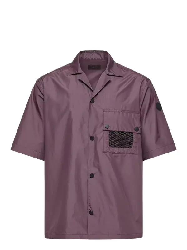Moncler Logo Short Sleeve Shirt - Gray