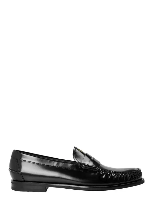 Prada Foil Mocassin Loafers - Black
