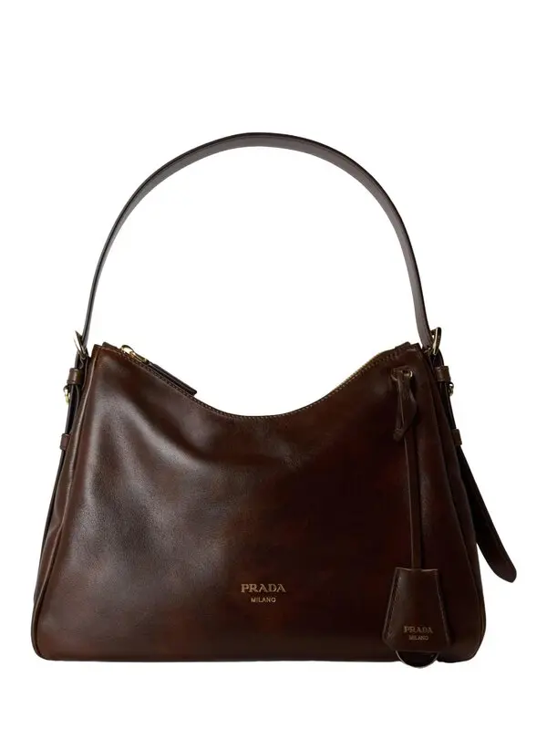 Prada Leather Shoulder Bag - Black