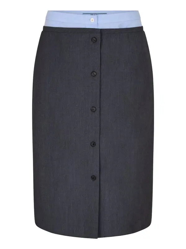 Prada Midi Skirt - Black