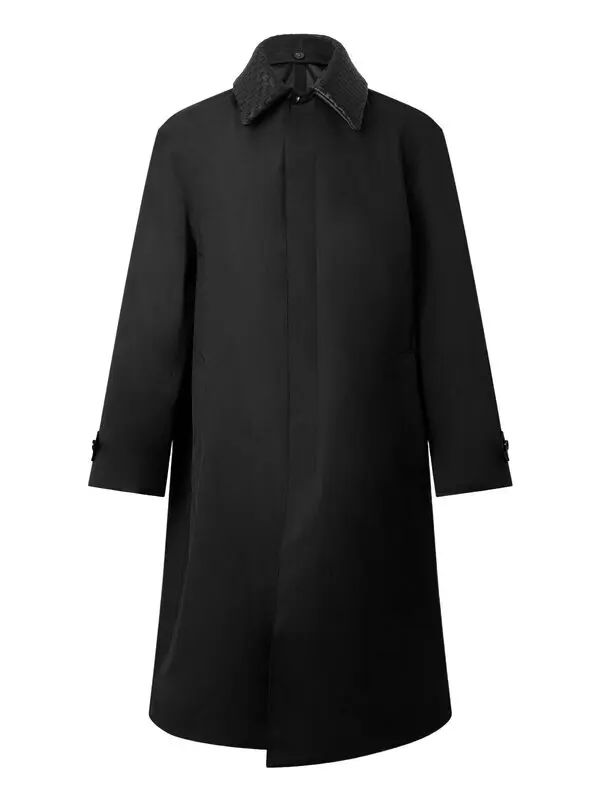Bottega Veneta Straight-fit Wool Overcoat - Black