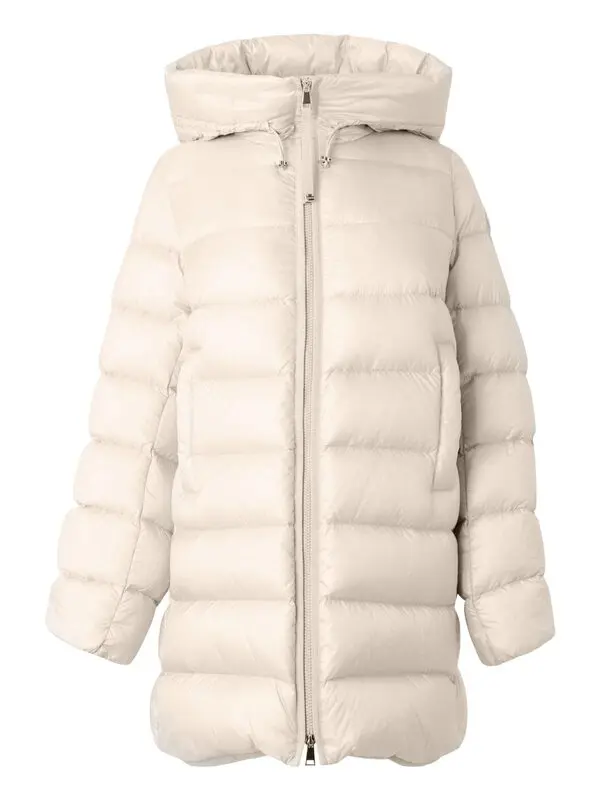 Moncler Insulated Medium Puffer Jacket With Hood - Nude