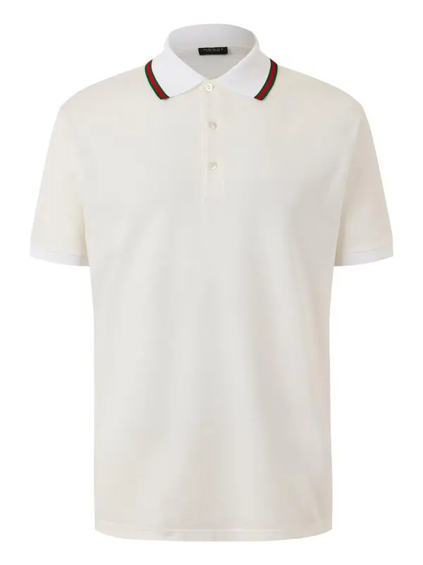 Gucci Off- Pique Polo - White