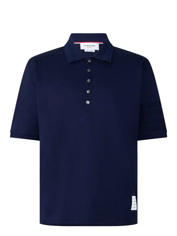 Thom Browne Short-sleeve Pique Polo Shirt - No