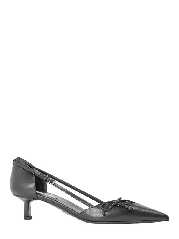 Prada Stiletto Court Shoes With Bow Detailing - Gray