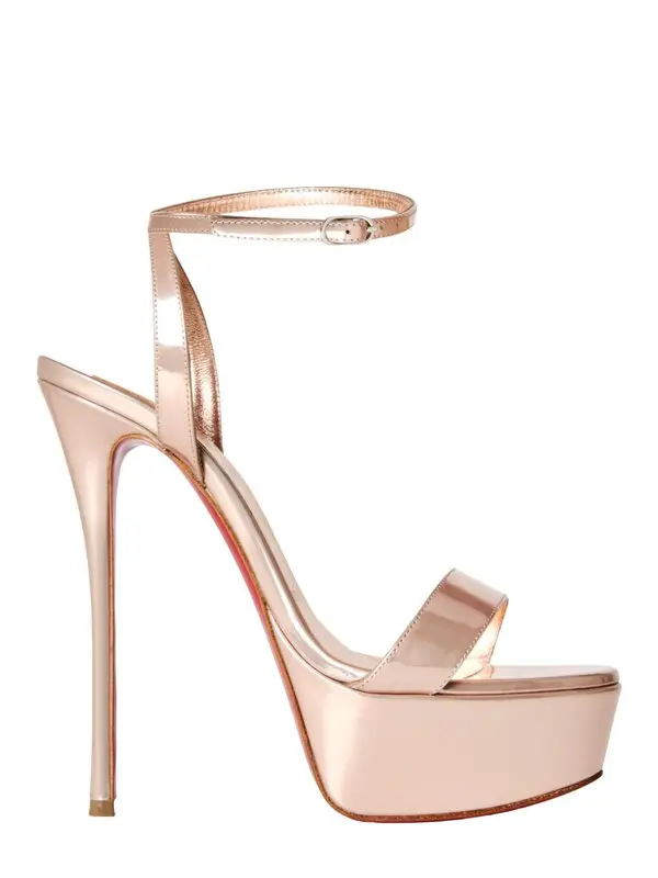 CHRISTIAN LOUBOUTIN Metallic Strappy Platform Stiletto Sandals - No