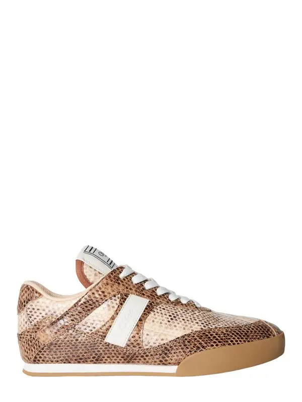 Chloé Low Top Sneakers With Snakeskin Effect - No