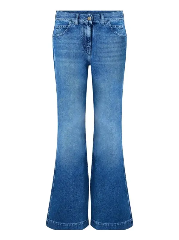 Moncler Mid-rise Slightly Flared Trousers - Blue