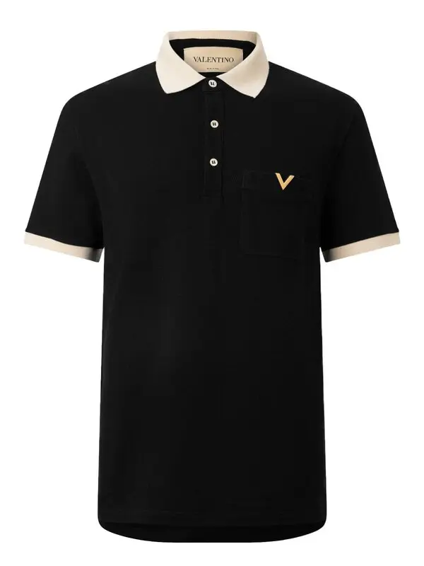 Valentino Garavani Short-sleeve Pique Polo Shirt - No