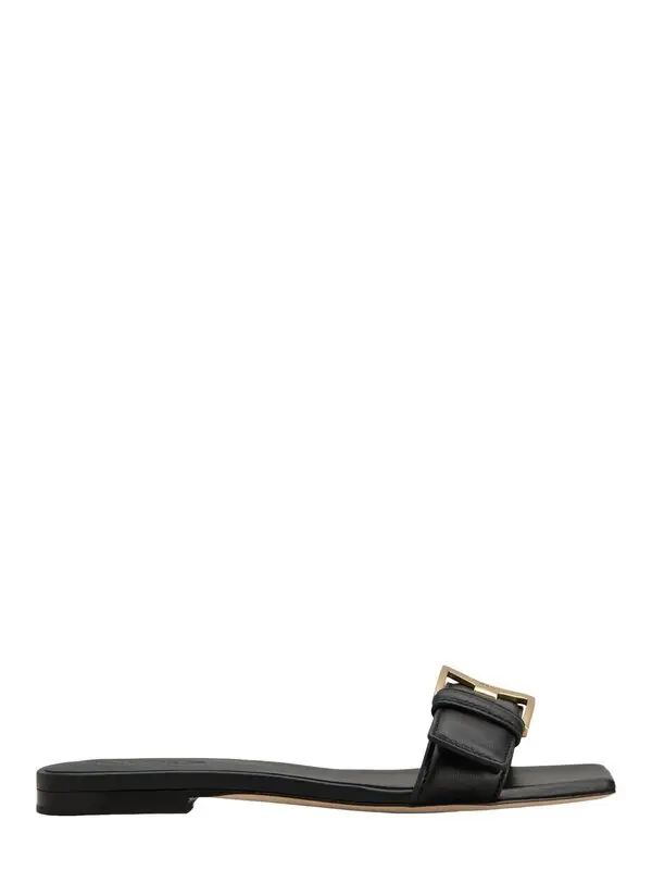 TOD'S Square-toe Flat Sandals - Black