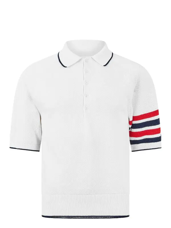 Thom Browne Short-sleeve Polo Knit Top - No