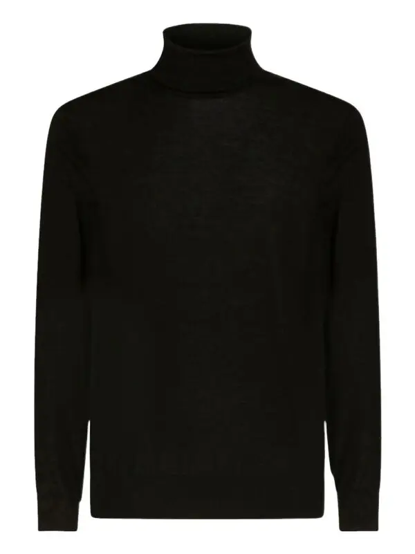 Etro High Neck Jumper With Rear Logo - Black