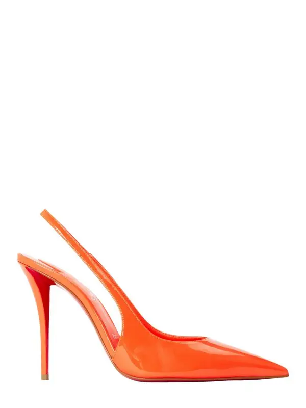 CHRISTIAN LOUBOUTIN Chr Miss Z Slingback High Heel - Orange