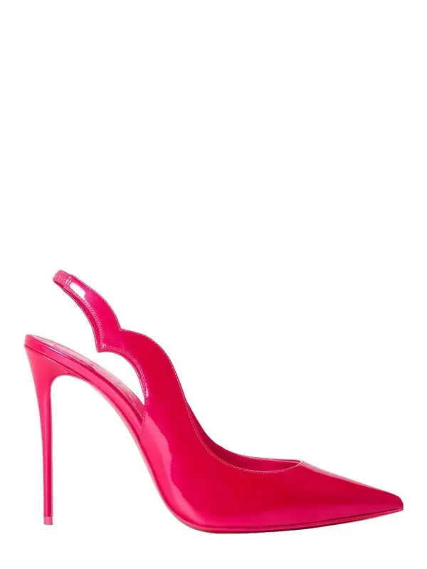 CHRISTIAN LOUBOUTIN Lacquered Sole Slingback Pumps - Red