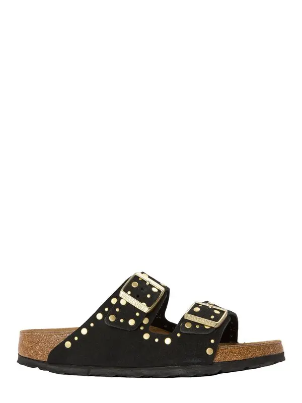 BIRKENSTOCK Arizona Studded Flat Sandals - Black