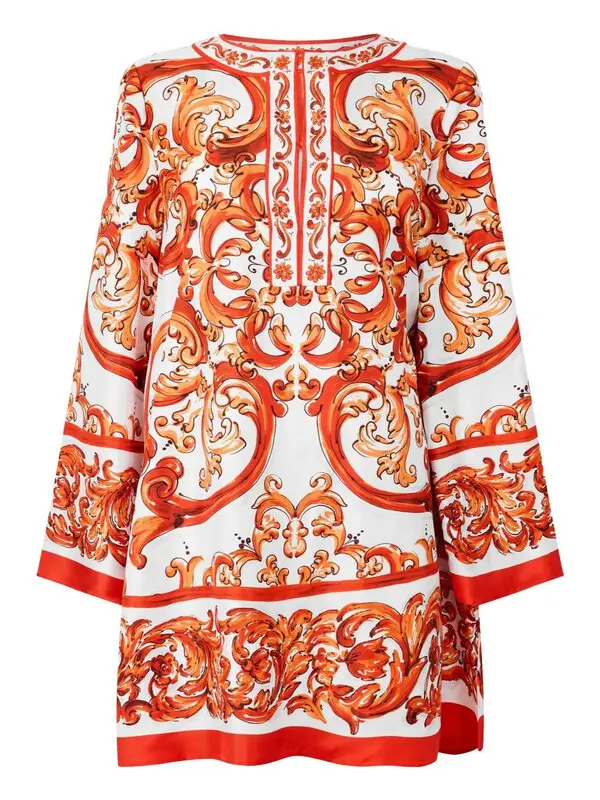 Dolce & Gabbana Tunic Dress With Baroque Print - No