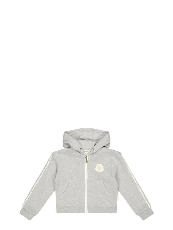 Moncler Hooded Zip-up Sweatshirt - Grey