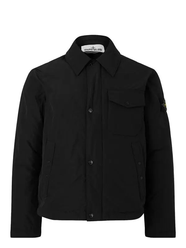Stone Island Lapel Snap Jacket - Black