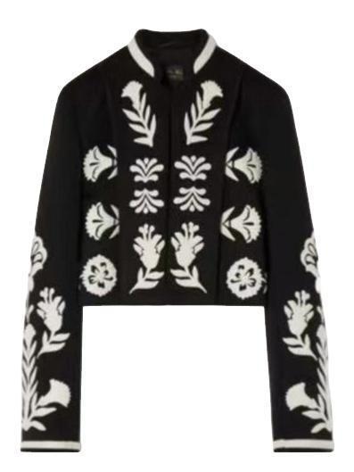 Loro Piana Ansley Embroidered Jacket - Black